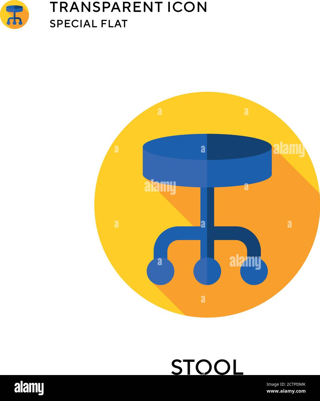 Stool vector icon. Flat style illustration. EPS 10 vector Stock Vector ...