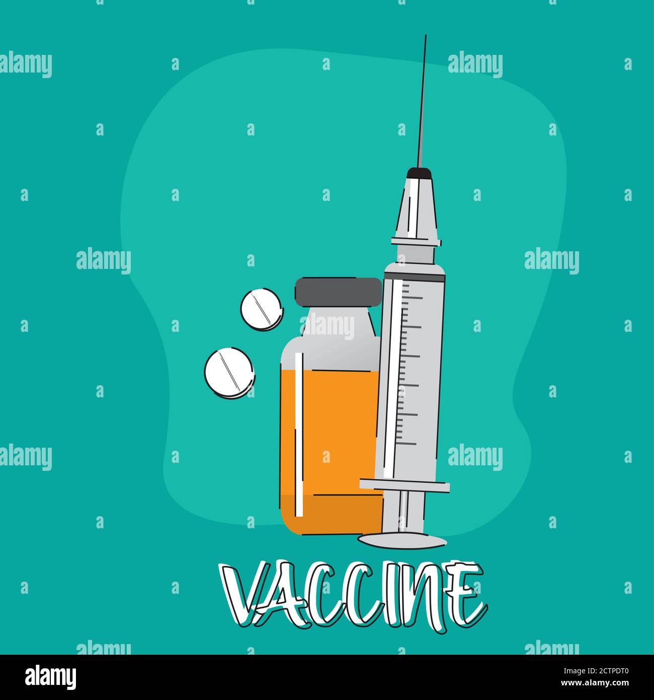 Vaccination medical poster. Immunization injection - Vector ...
