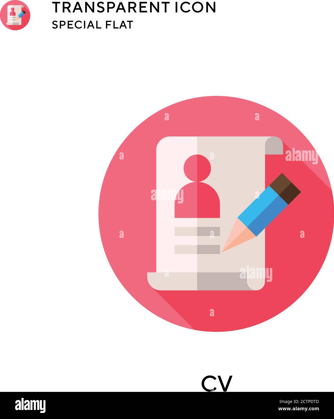 Cv vector icon. Flat style illustration. EPS 10 vector Stock Vector ...