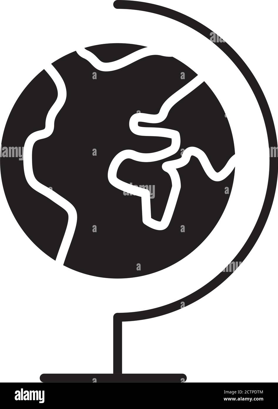 world planet earth silhouette style vector illustration design Stock ...