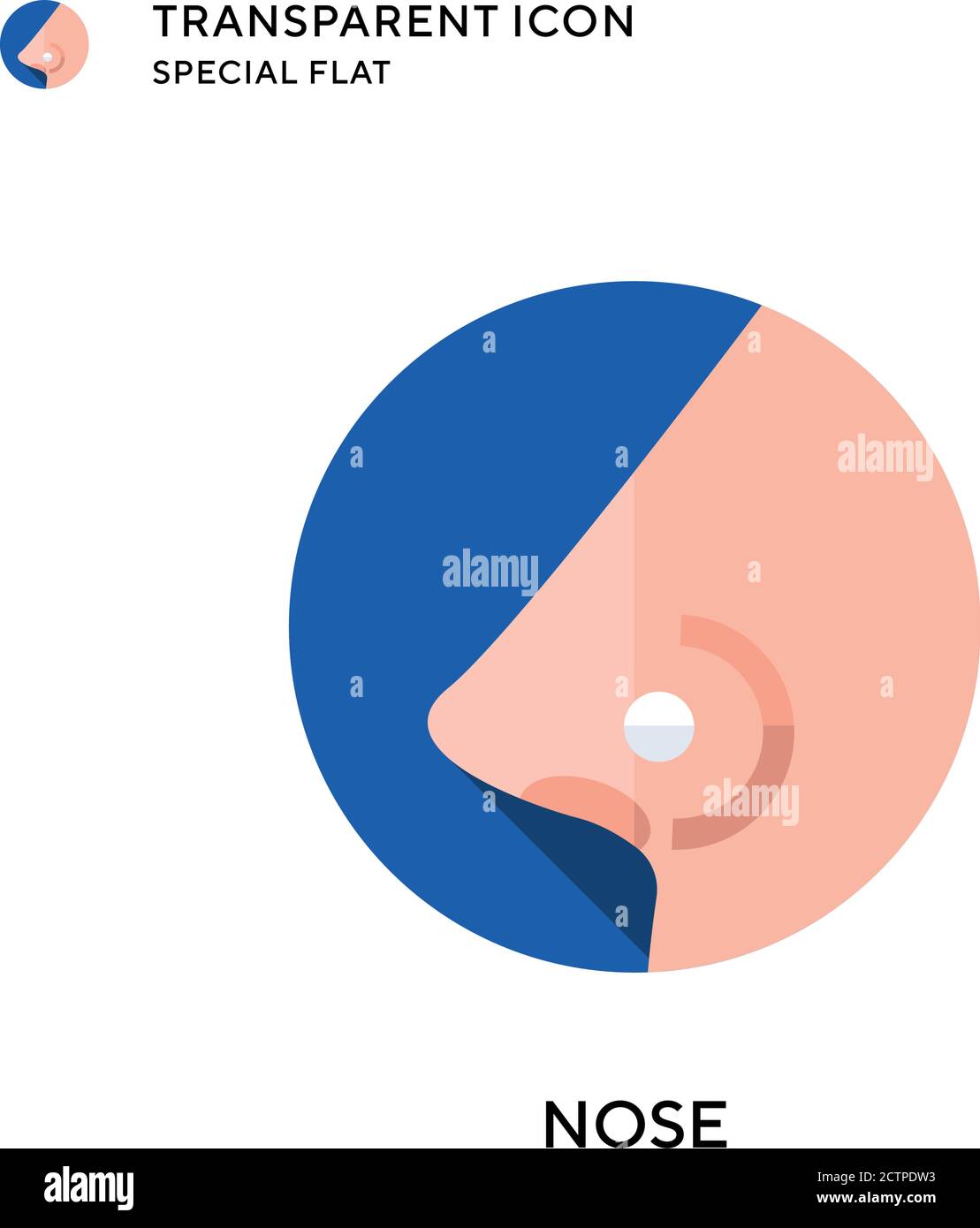 Nose vector icon. Flat style illustration. EPS 10 vector Stock Vector ...