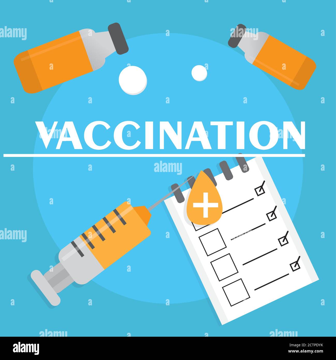 Vaccination medical poster. Immunization injection - Vector ...