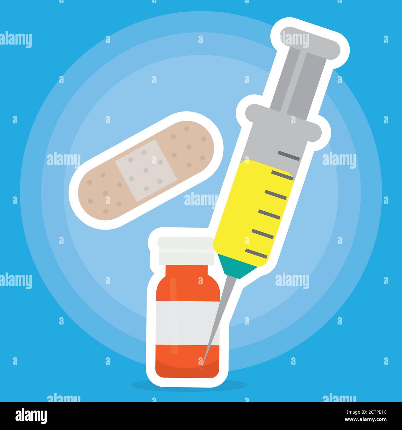 Vaccination medical poster. Immunization injection - Vector ...