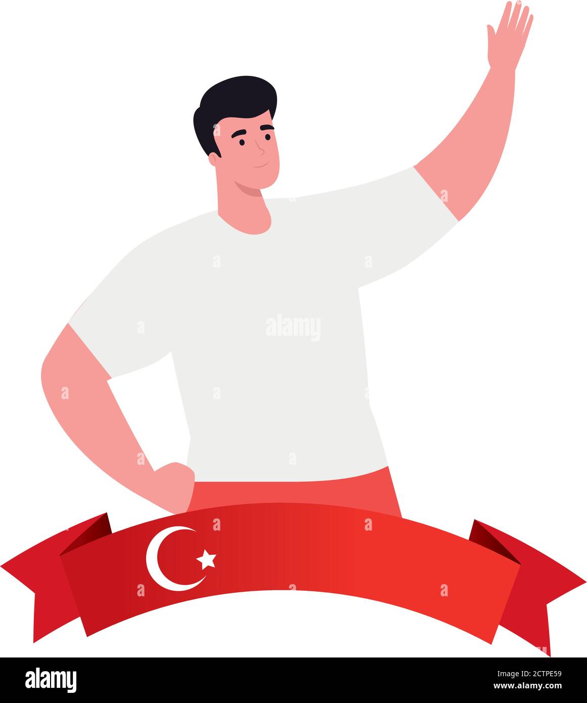 man cartoon with turkish ribbon vector design Stock Vector Image & Art ...