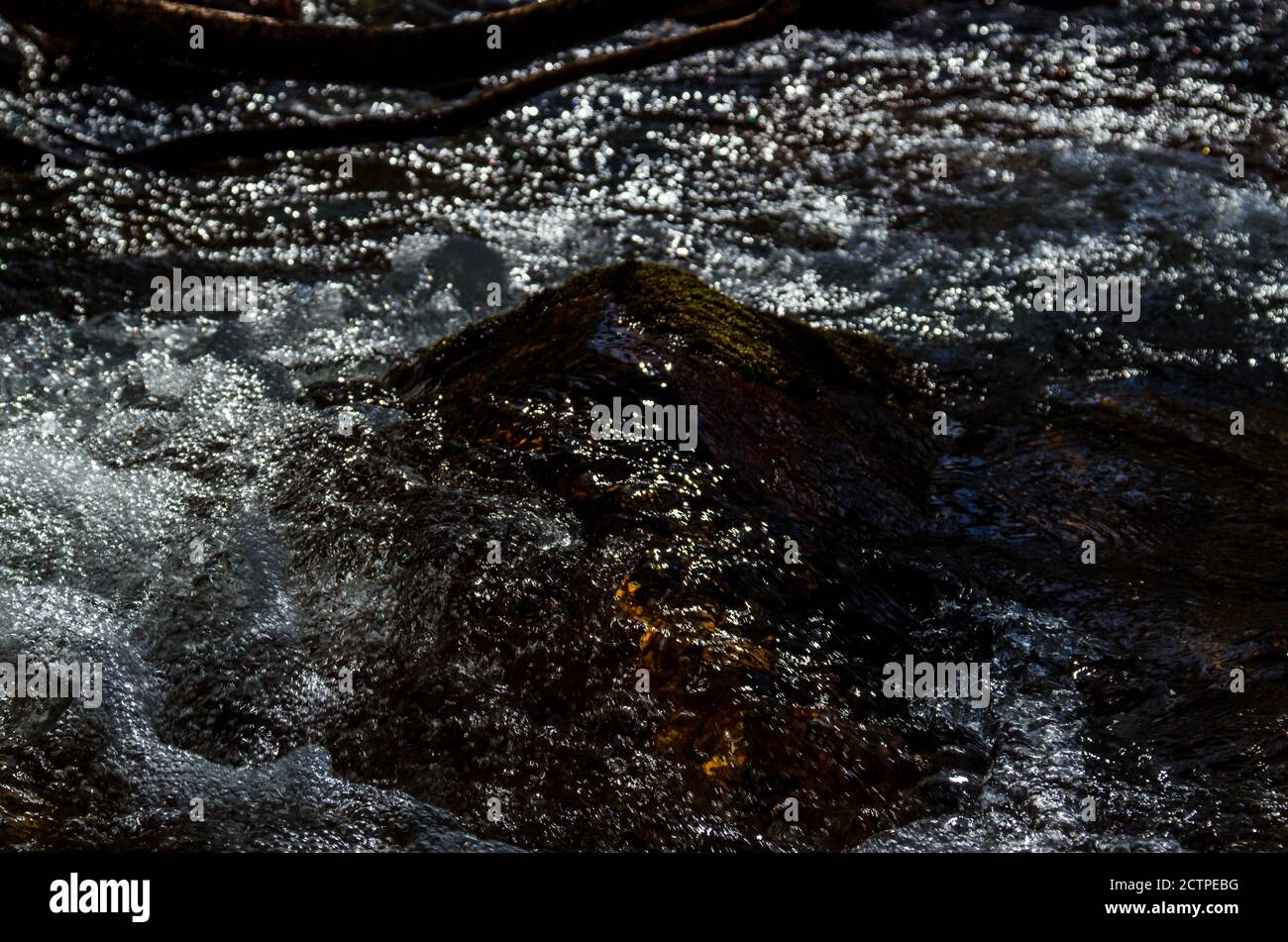 in summer rocky mountain river water silk. mountain river Stock Photo ...