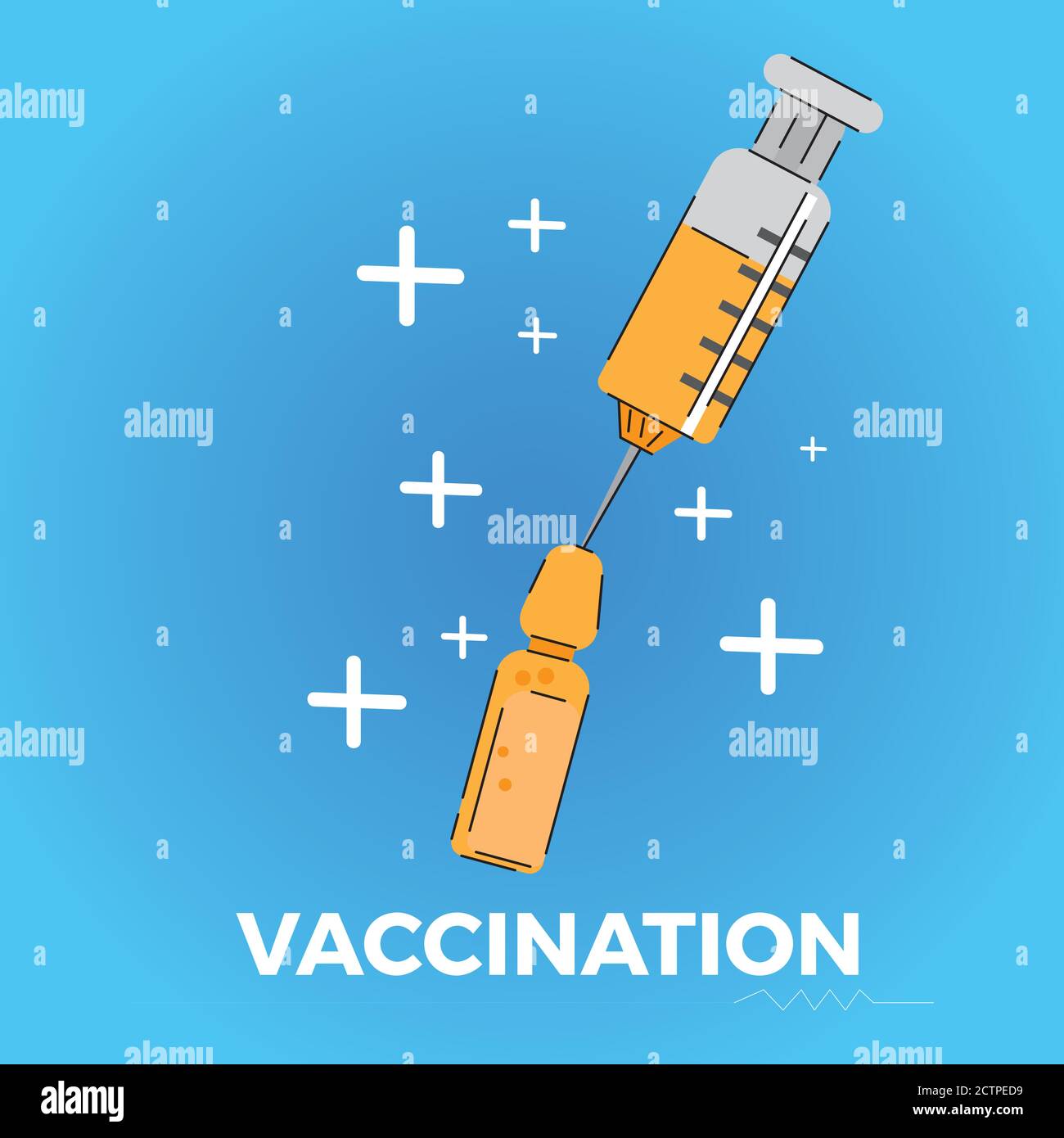 Vaccination medical poster. Immunization injection - Vector ...