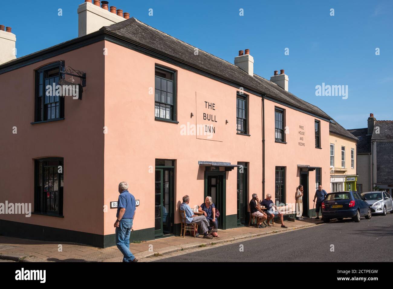 The Bull Inn pub in the historic market town of Totnes in the South ...