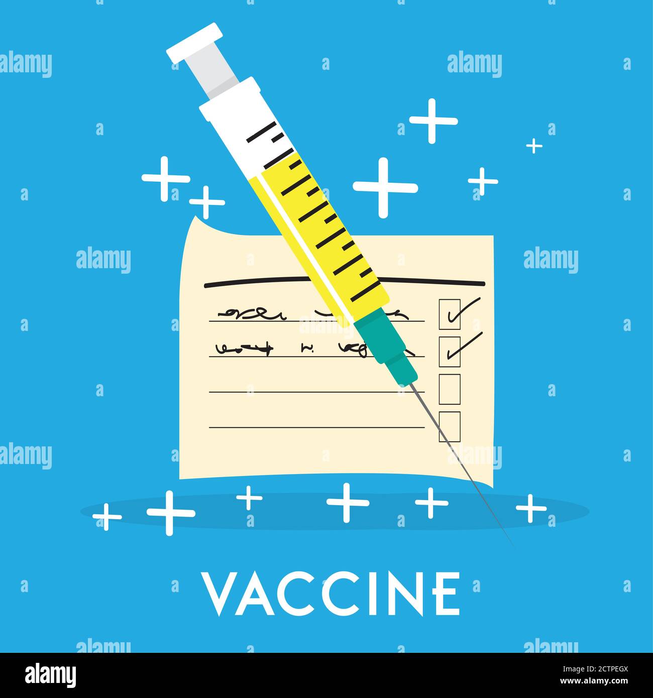 Vaccination medical poster. Immunization injection - Vector ...