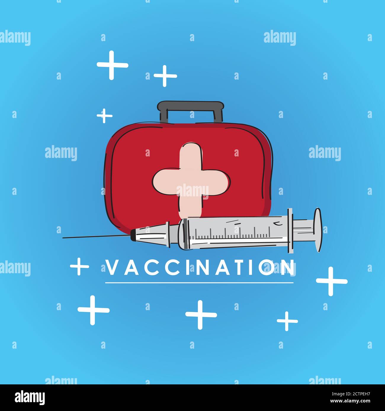 Vaccination medical poster. Immunization injection - Vector ...