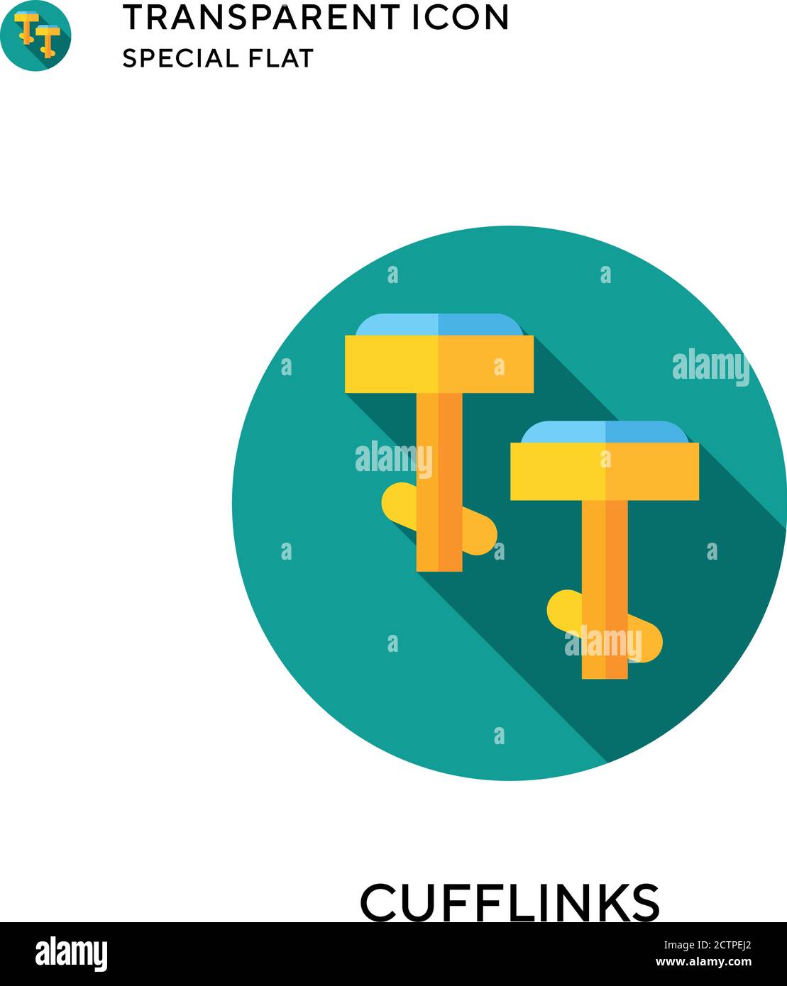 Cufflinks vector icon. Flat style illustration. EPS 10 vector Stock ...