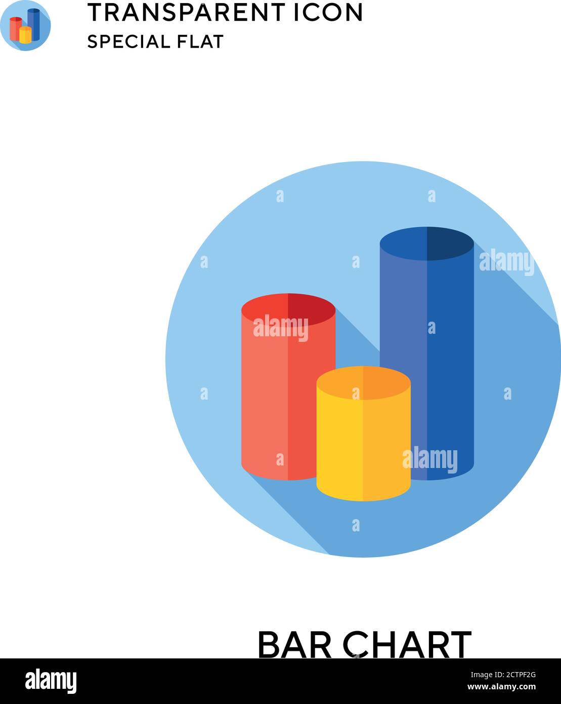 Bar chart vector icon. Flat style illustration. EPS 10 vector Stock ...