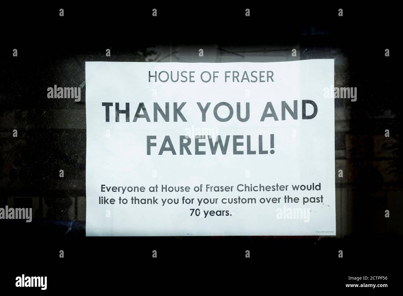 Shop closed closure notice hi-res stock photography and images - Alamy