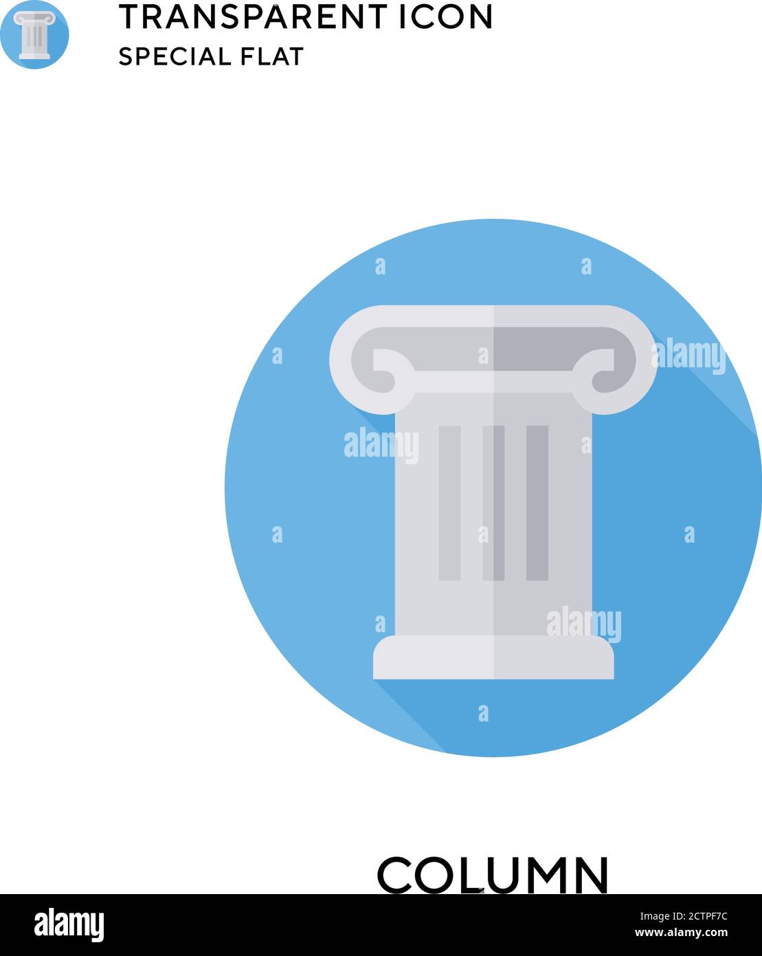 Column vector icon. Flat style illustration. EPS 10 vector Stock Vector ...