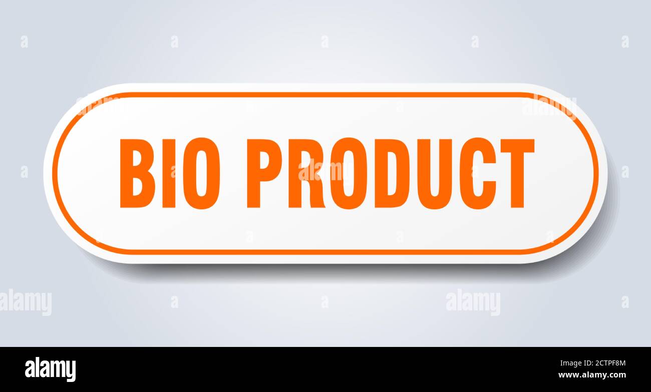 bio product sign. rounded isolated sticker. white button Stock Vector ...