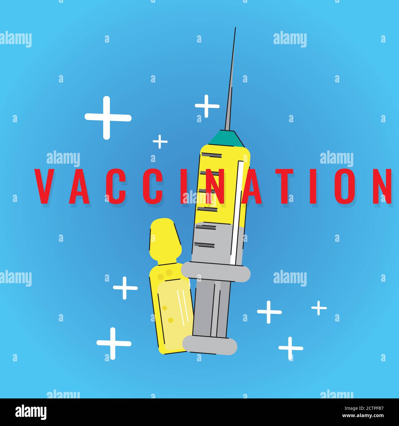 Vaccination medical poster. Immunization injection - Vector ...