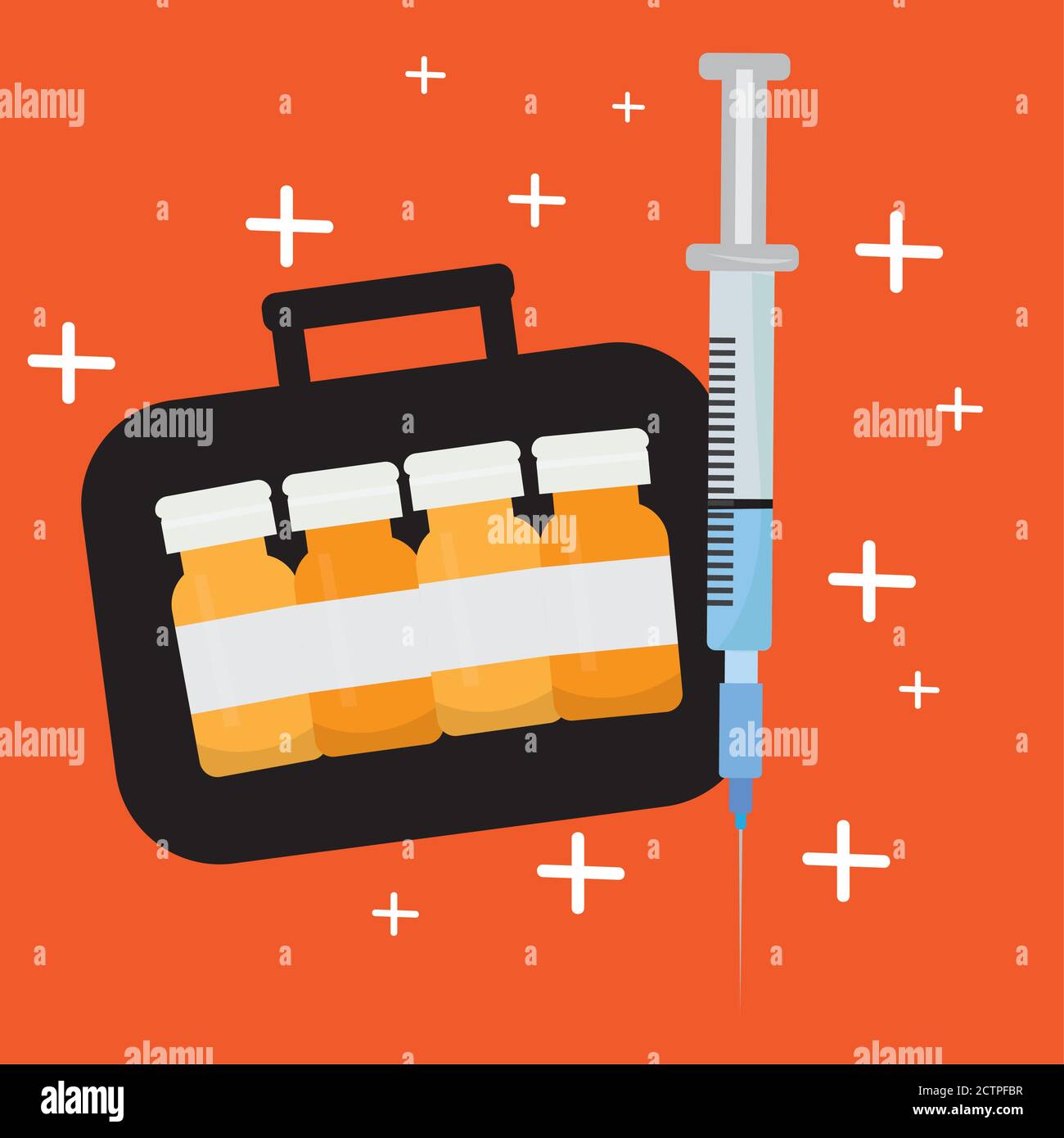Vaccination medical poster. Immunization injection - Vector ...