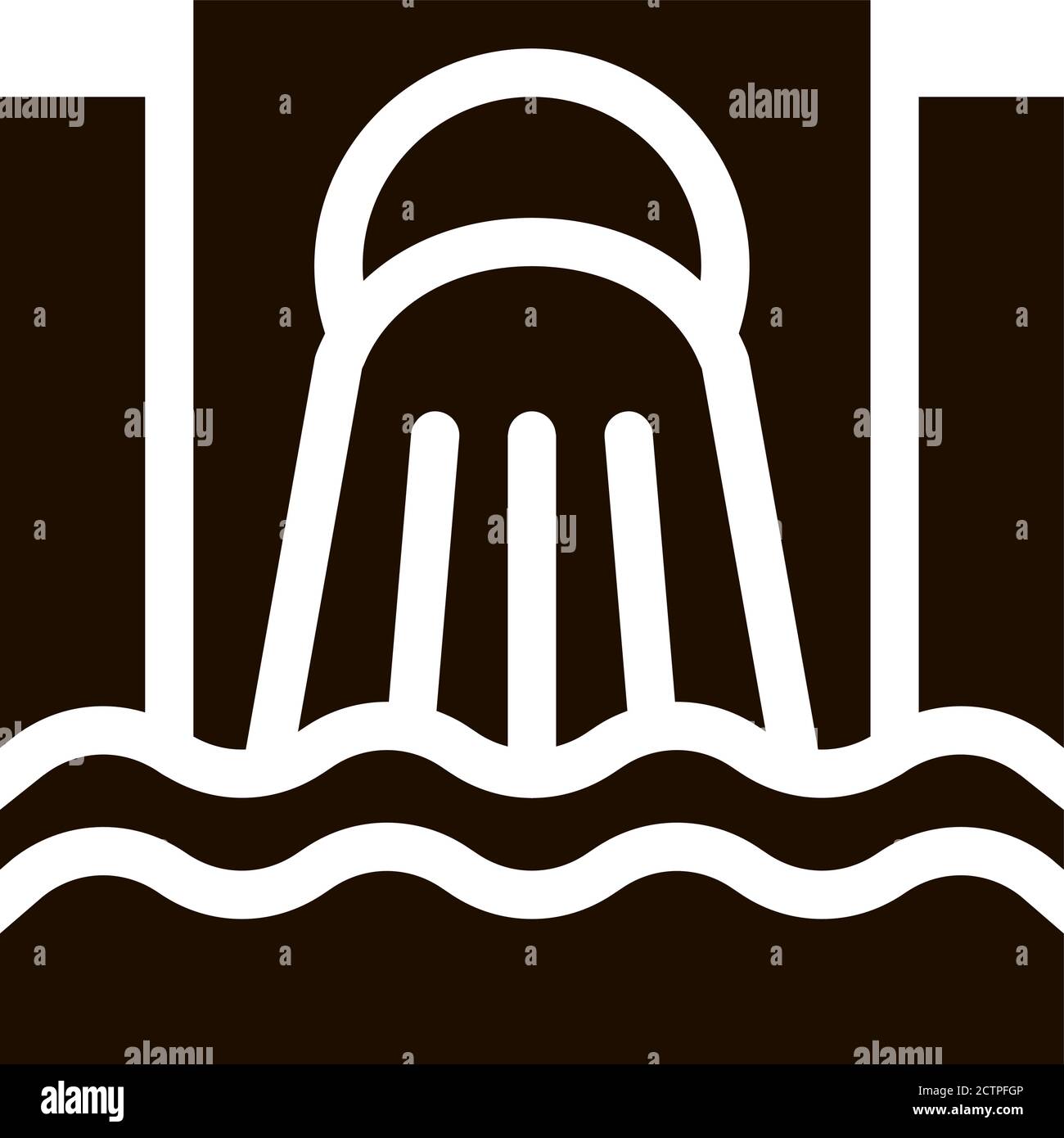 Waste Outpouring From Spout Vector Icon Stock Vector Image & Art - Alamy