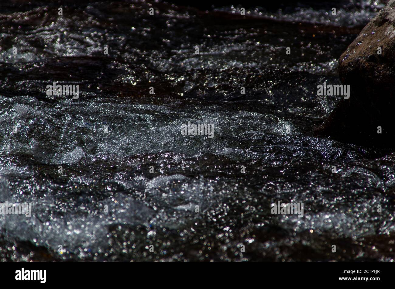 in summer rocky mountain river water silk. mountain river Stock Photo ...