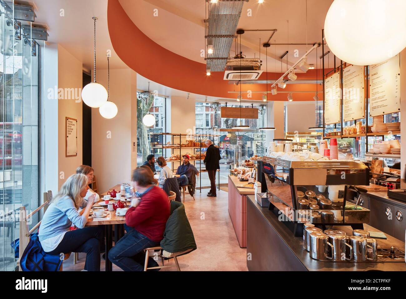 Counter and seating. Gails Bakery Ealing, London, United Kingdom ...