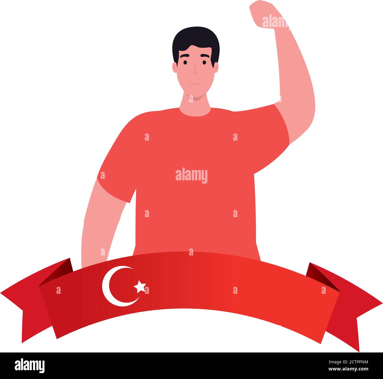 man cartoon with turkish ribbon vector design Stock Vector Image & Art ...
