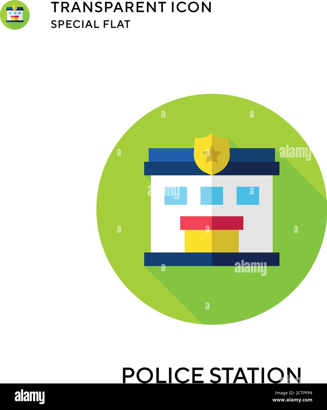 Police station vector icon. Flat style illustration. EPS 10 vector ...