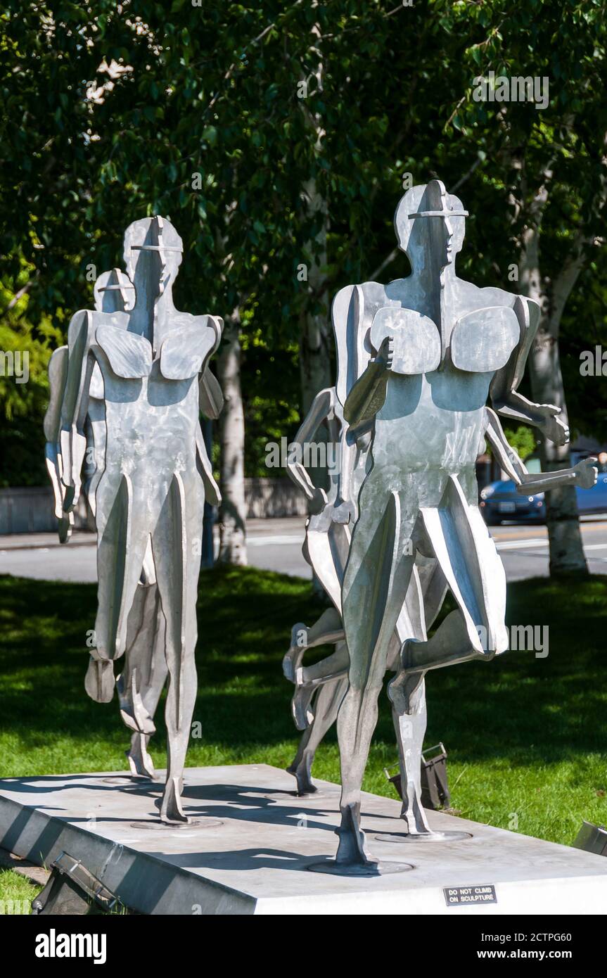 Runners sculpture in Olympic Sculpture Park, Belltown, Seattle ...