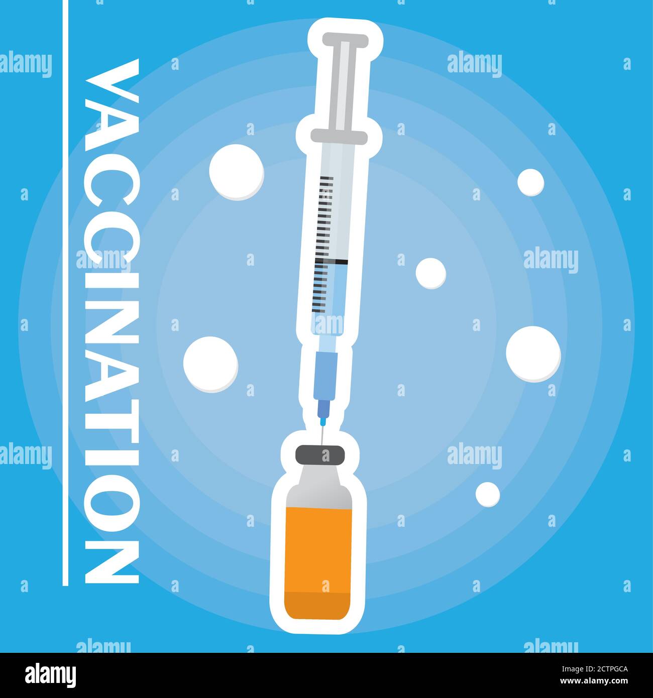 Vaccination medical poster. Immunization injection - Vector ...