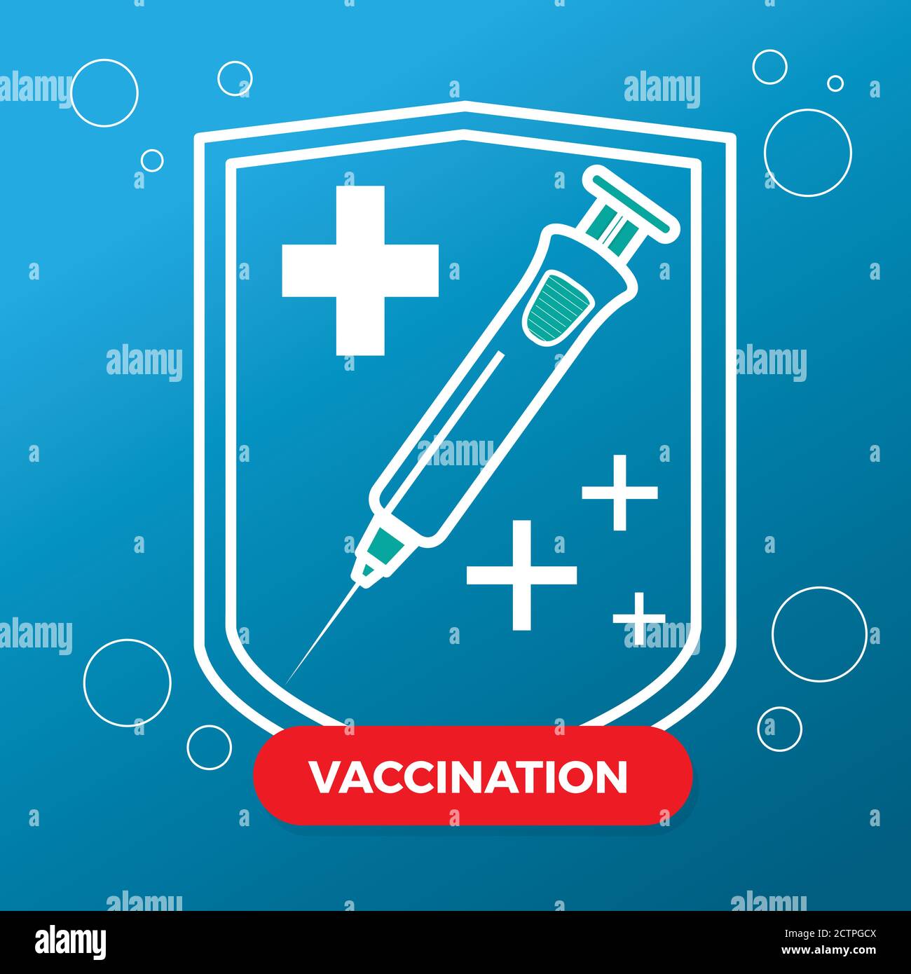 Vaccination medical poster. Immunization injection - Vector ...