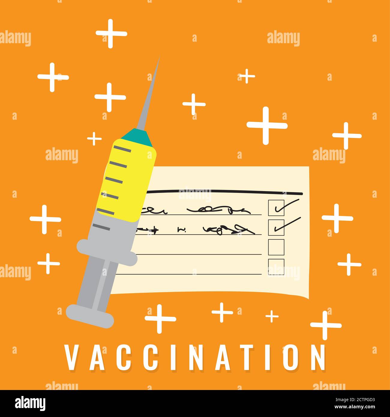 Vaccination medical poster. Immunization injection - Vector ...