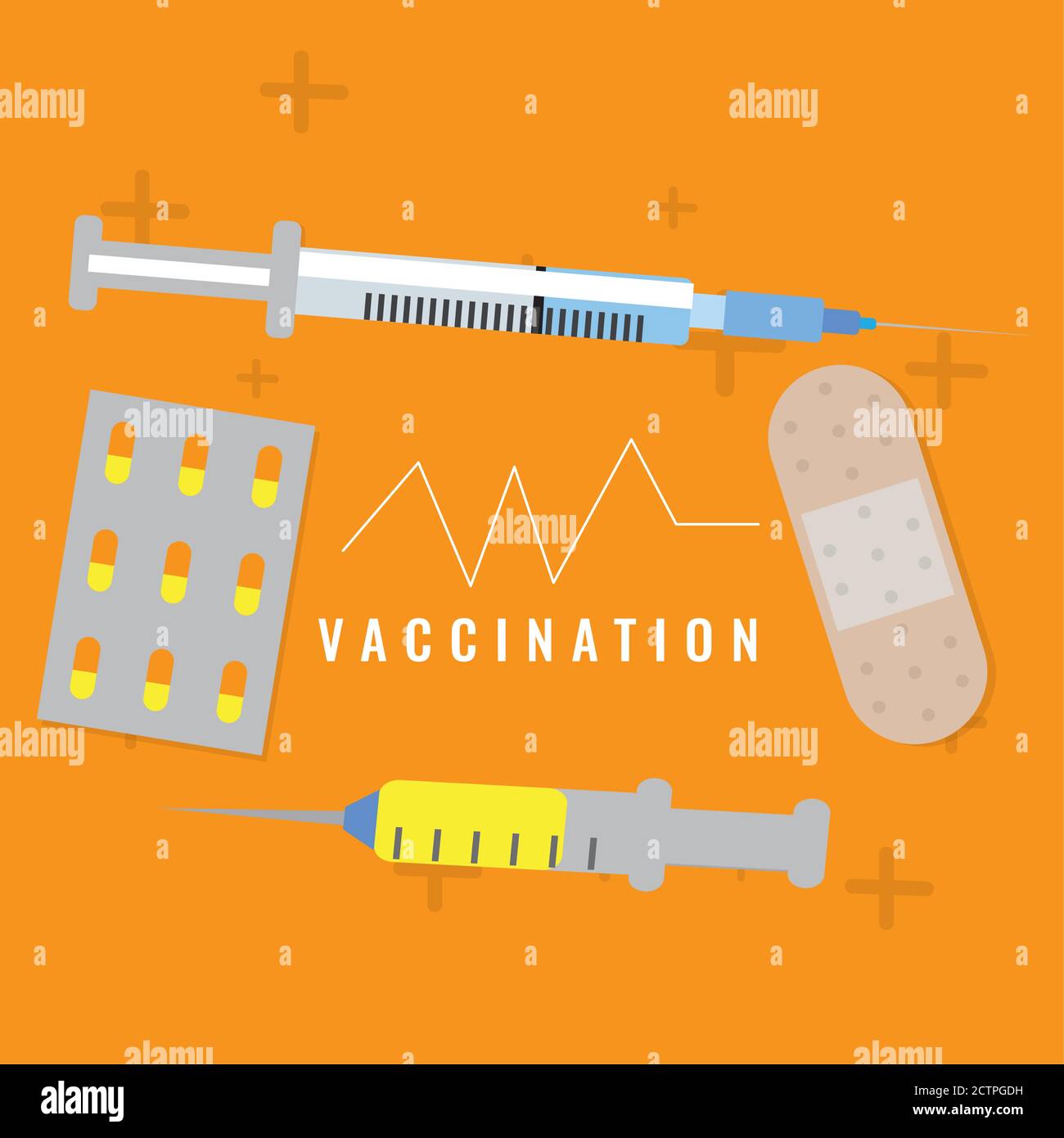 Vaccination medical poster. Immunization injection - Vector ...