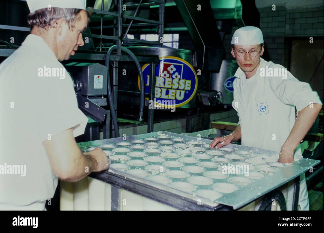 Bresse-Bleu cheese fabric, Torun, Poland, 1990 Stock Photo - Alamy