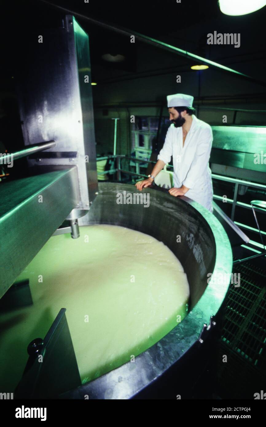 Bresse-Bleu cheese fabric, Torun, Poland, 1990 Stock Photo - Alamy