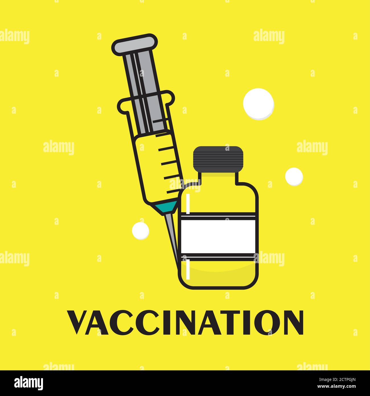 Vaccination medical poster. Immunization injection - Vector ...