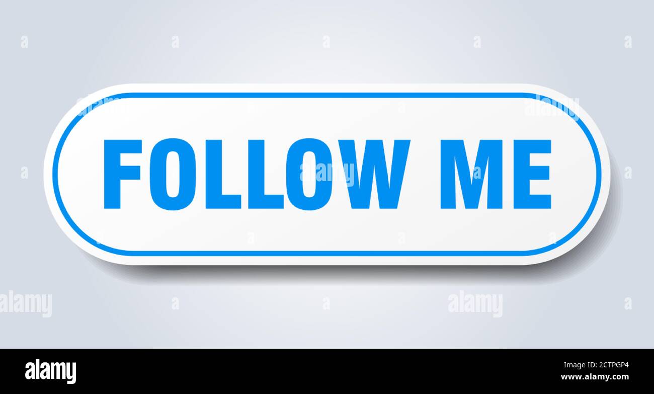 Follow rounded button label tag Stock Vector Images - Alamy