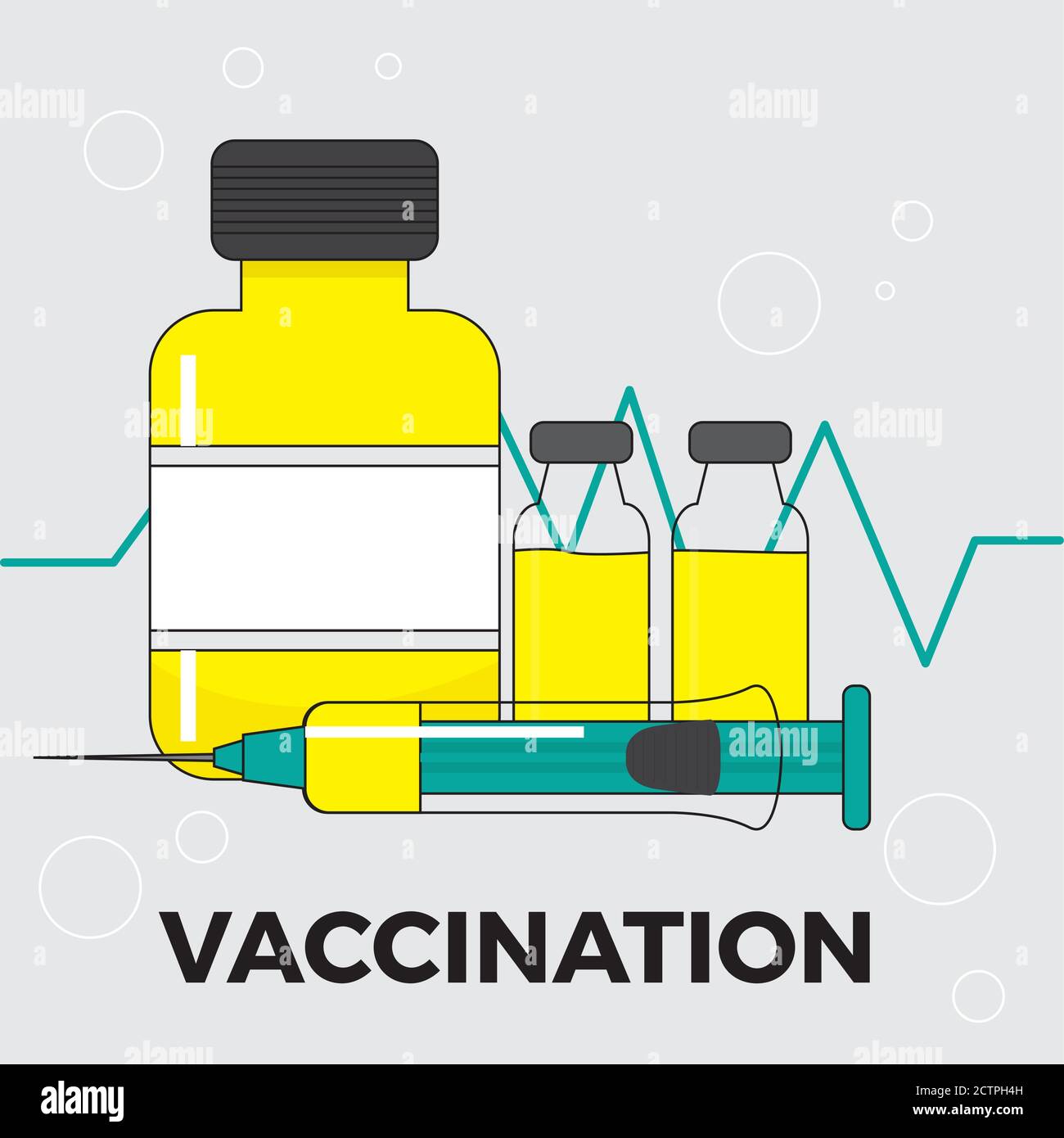 Vaccination medical poster. Immunization injection - Vector ...