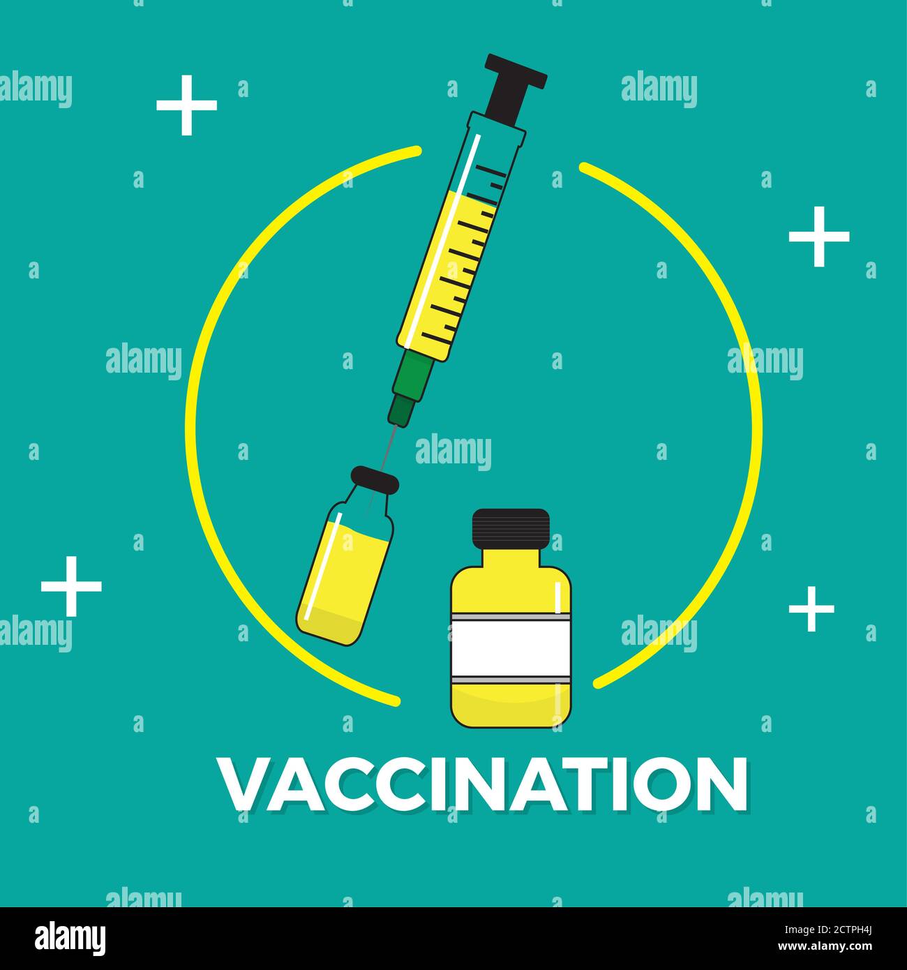 Vaccination medical poster. Immunization injection - Vector ...