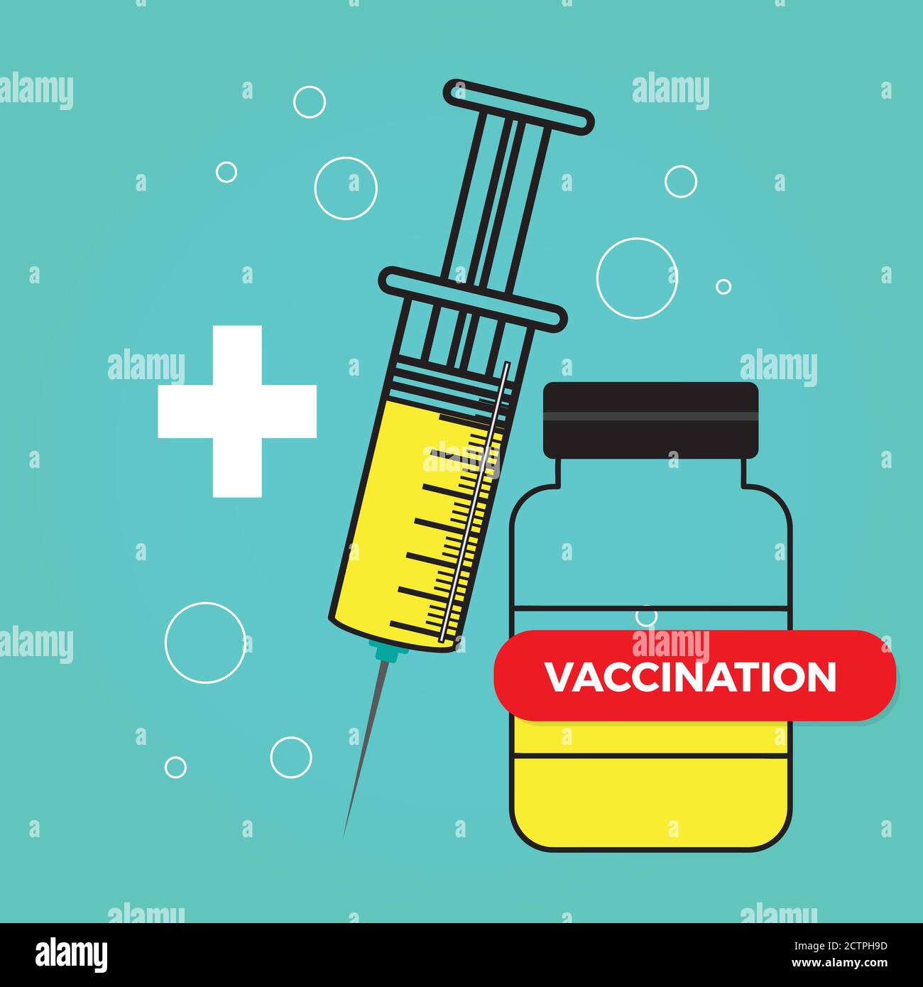Vaccination medical poster. Immunization injection - Vector ...