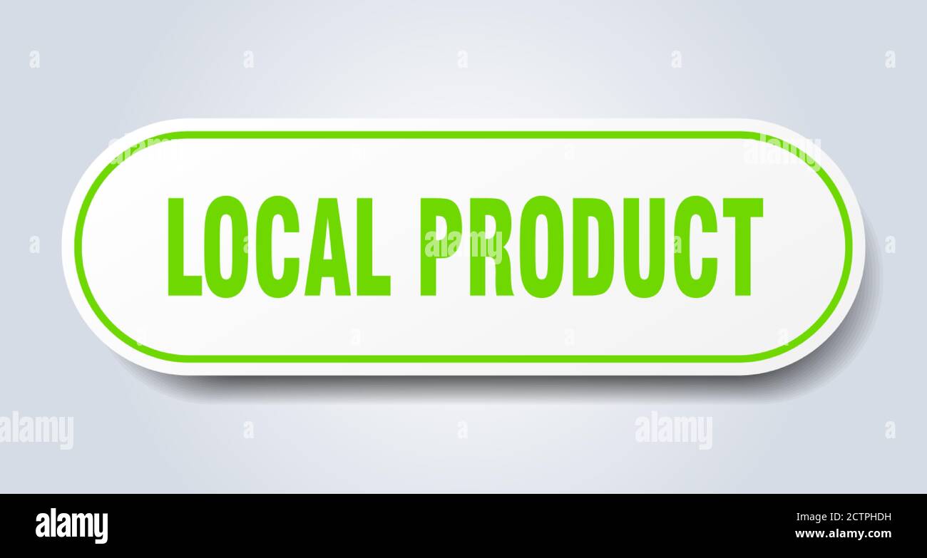 local product sign. rounded isolated sticker. white button Stock Vector ...