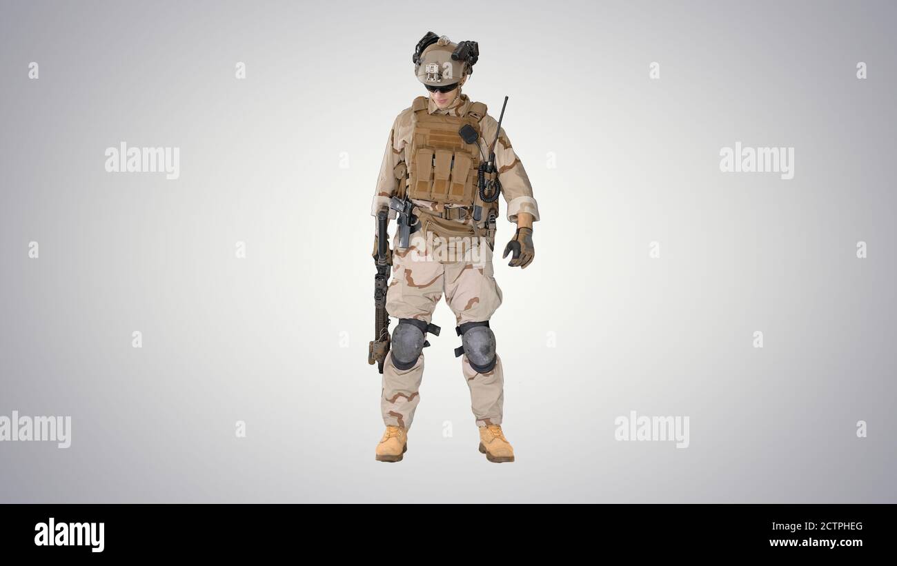 Weapon army soldier standing checking hi-res stock photography and ...