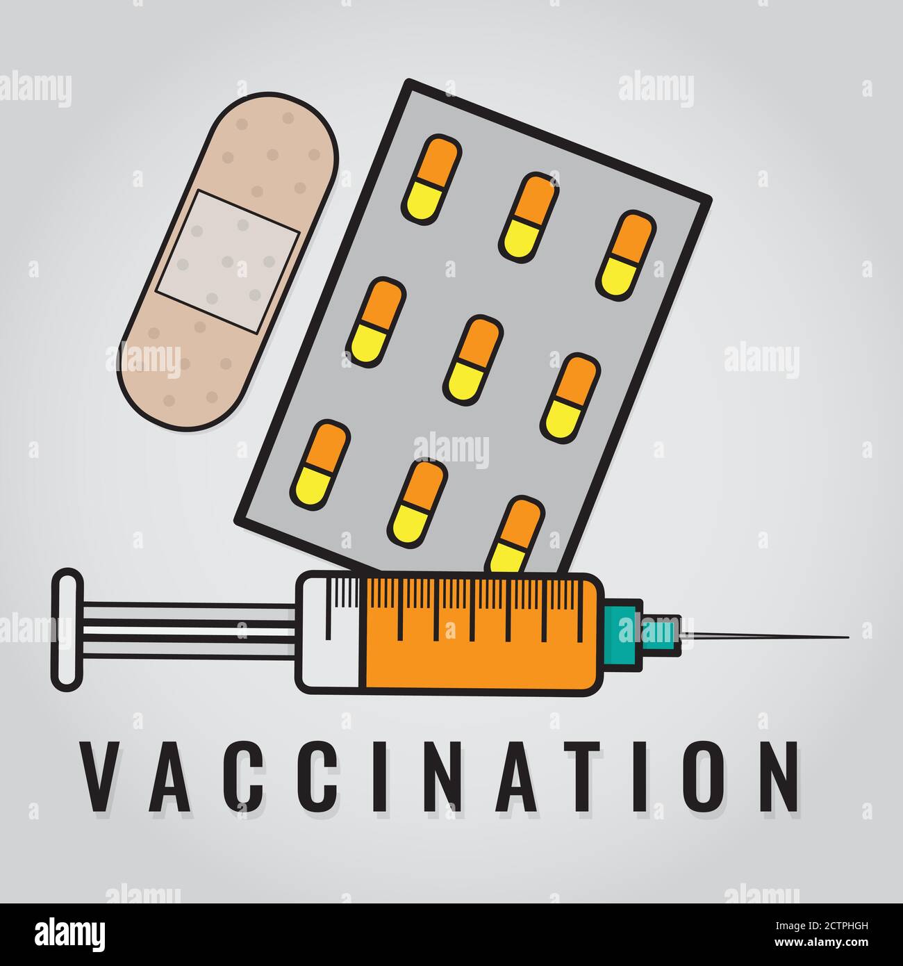 Vaccination medical poster. Immunization injection - Vector ...