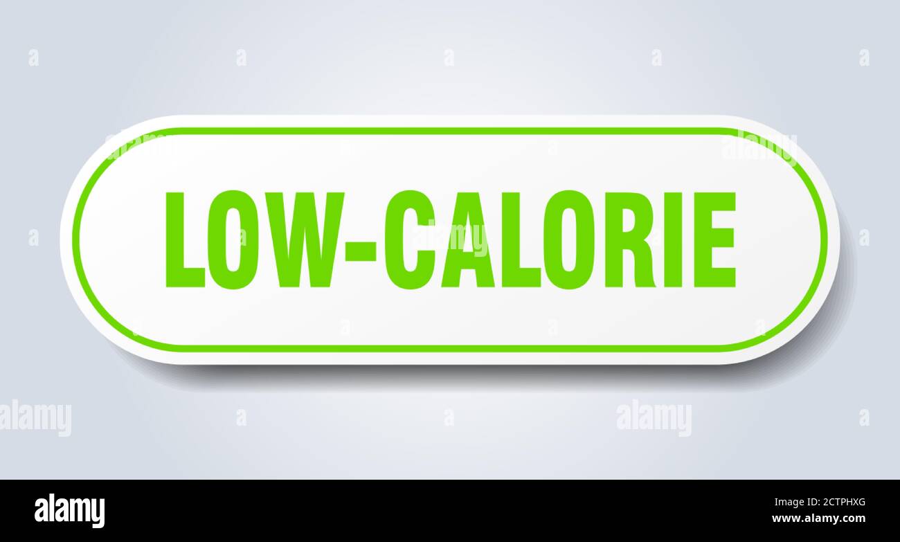 low-calorie sign. rounded isolated sticker. white button Stock Vector ...