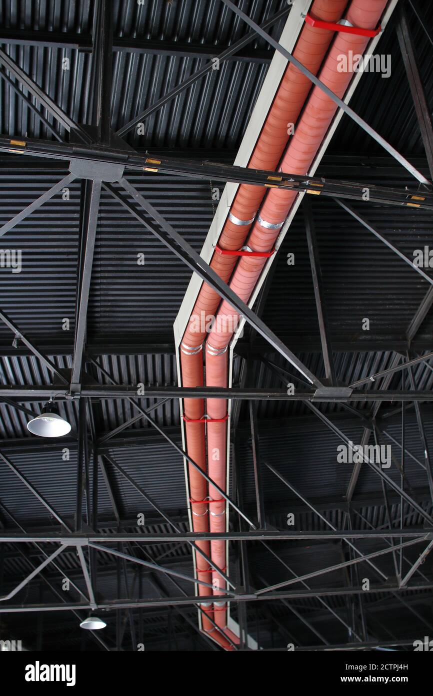 Metal skeleton of industrial structures Stock Photo - Alamy