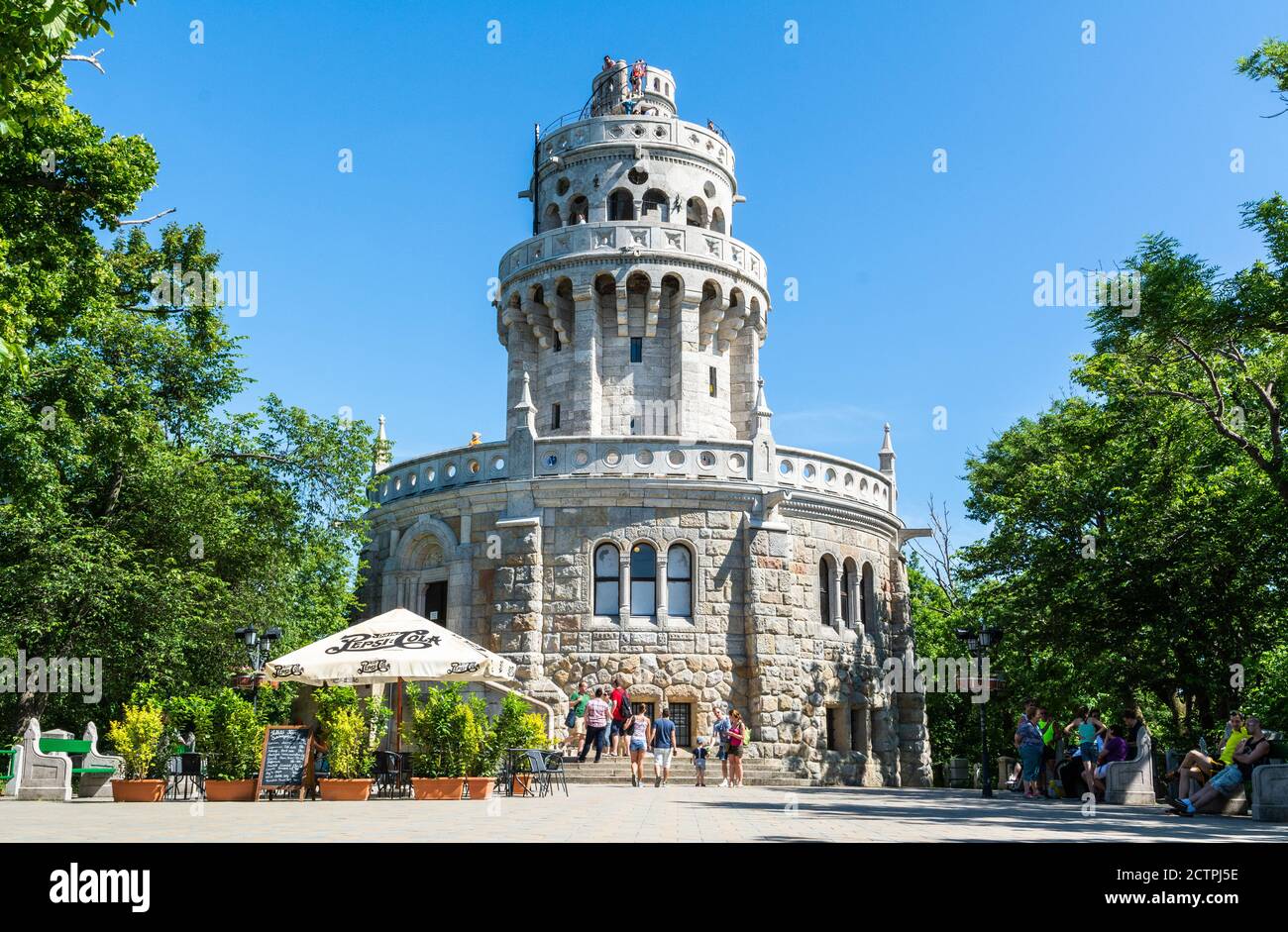 Budapest, Hungary – June 5, 2017. Elizabeth Lookout tower in Budapest ...
