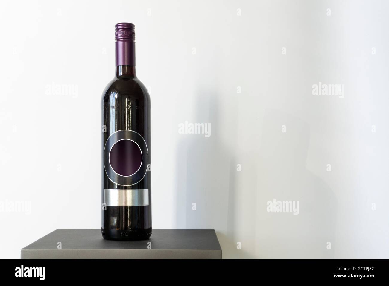 Studio shot of a wine bottle that is unlabeled for your brand. Alcohol ...