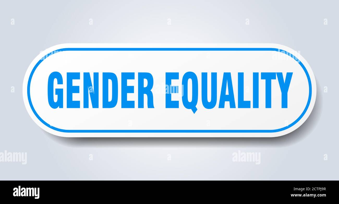 gender equality sign. rounded isolated sticker. white button Stock ...
