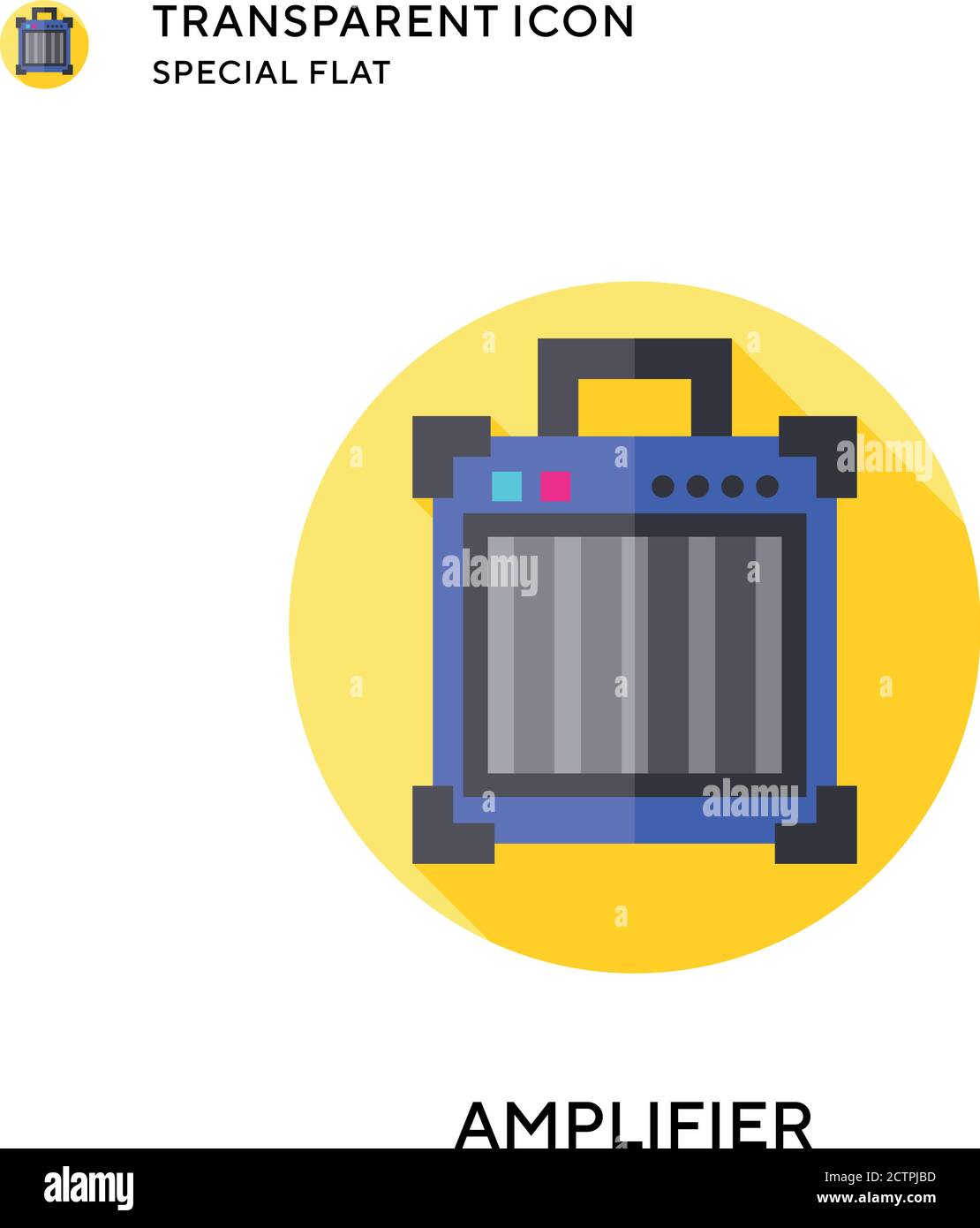 Amplifier vector icon. Flat style illustration. EPS 10 vector Stock ...