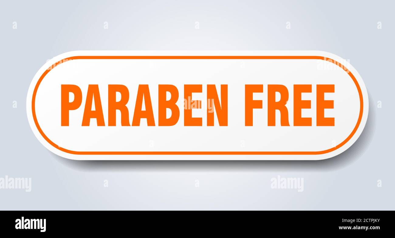 paraben free sign. rounded isolated sticker. white button Stock Vector ...