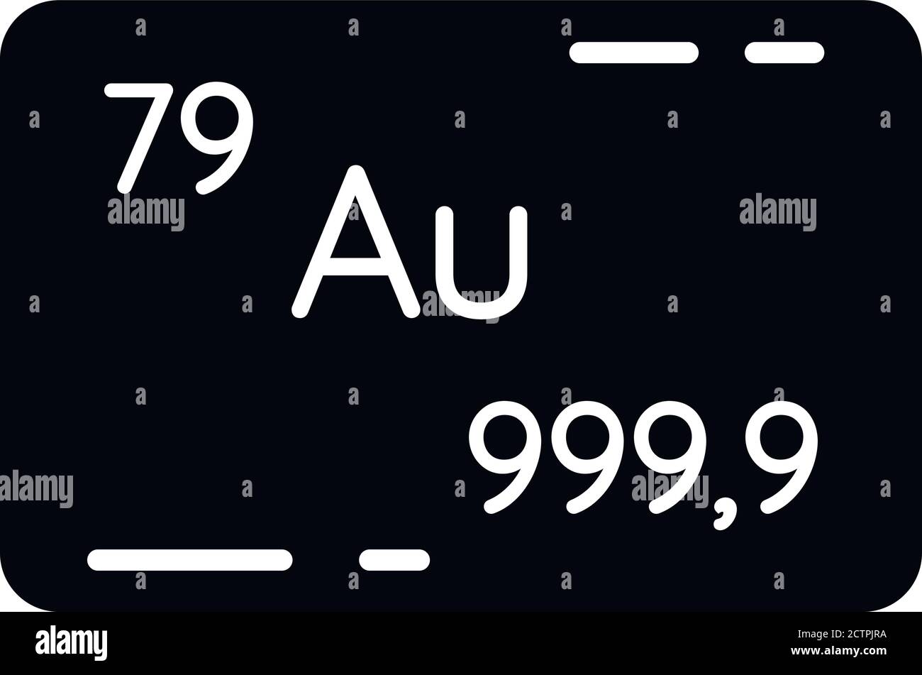 Symbol au chemical element gold Cut Out Stock Images & Pictures - Alamy