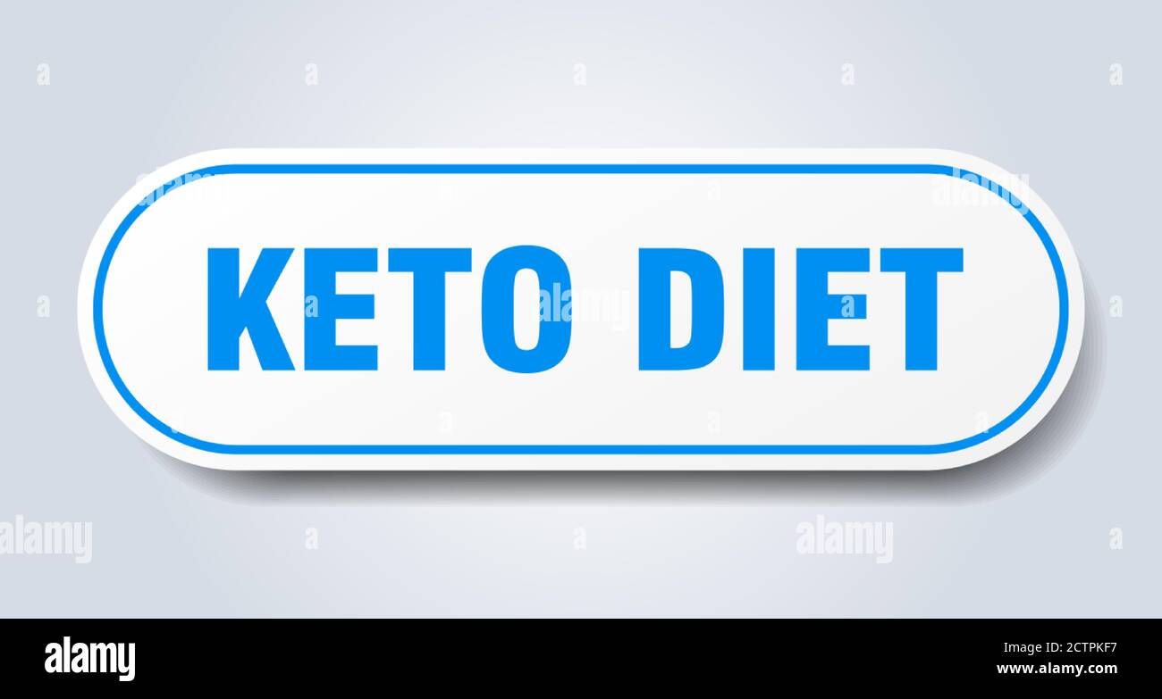 keto diet sign. rounded isolated sticker. white button Stock Vector ...