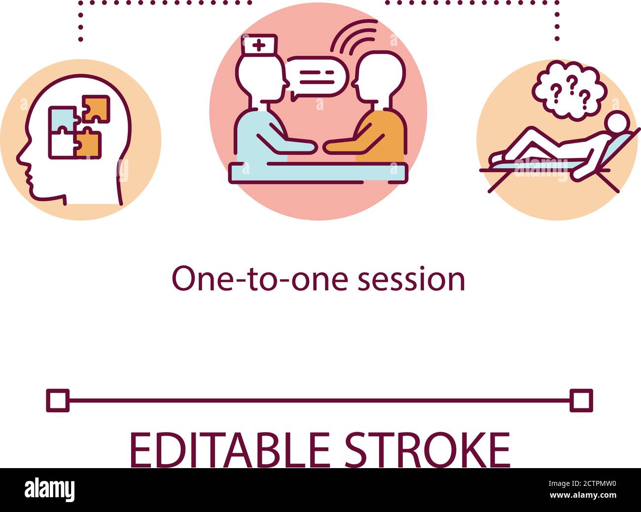 One to one session concept icon Stock Vector Image & Art - Alamy